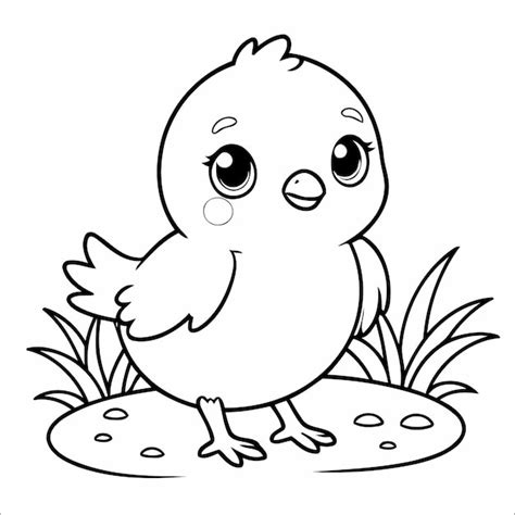 Pollito Para Colorear