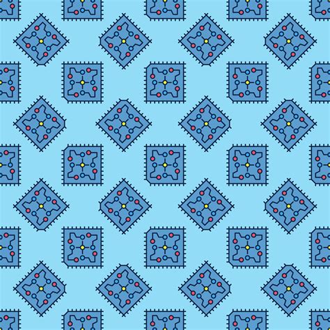 Processor Circuit Board Vector Blue Seamless Pattern 26700436 Vector Art At Vecteezy