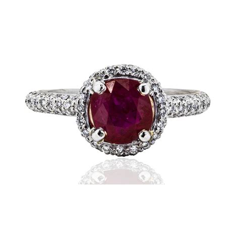 Agl Certified Burma Ruby Ring Etsy