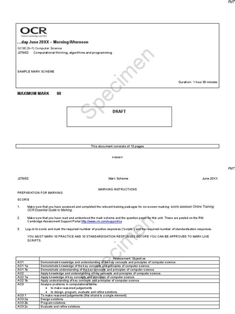 Sample Ms Paper 2 Ocr Computer Science Gcse Pdf Compiler