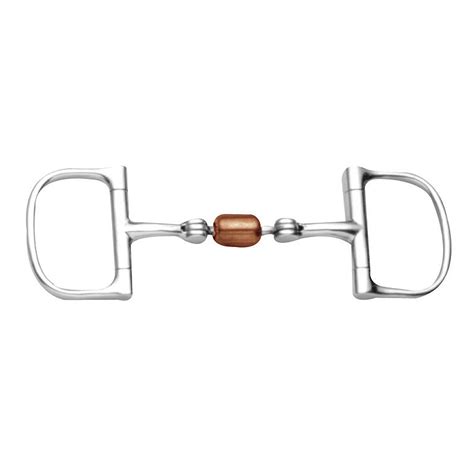 Korsteel Stainless Steel Copper Roller Mouth Dee Ring Snaffle Bit