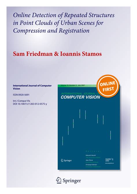 pdf online detection of repeated structures in point clouds of urban