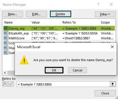Name Manager In Excel Explanation How To Use Examples