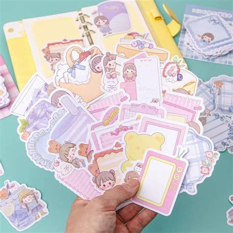 Jual 100 Lembar Sticky Note Karakter Memo Pad Notes Kecil Memo Kawaii