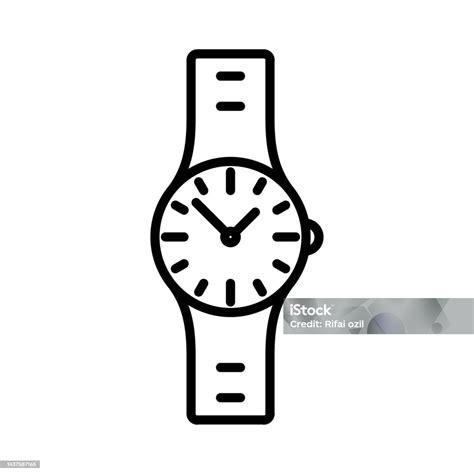 손목 시계 아이콘 로고 디자인 벡터 템플릿 그림 기호 및 기호 픽셀 완벽 0명에 대한 스톡 벡터 아트 및 기타 이미지 0명 개념 개인 장식품 Istock