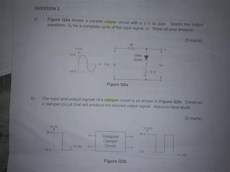 Solved QUESTION 2 a) Figure Q2a shows a parallel clipper | Chegg.com