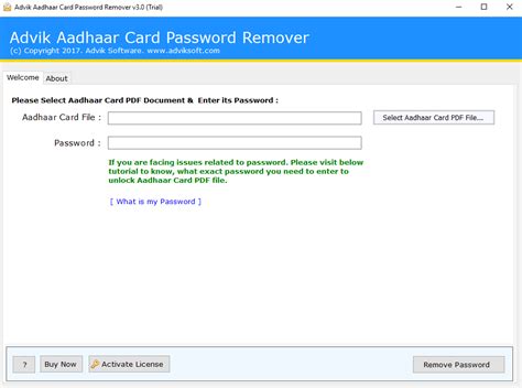 Free Aadhaar Card Password Remover To Erase Password From Aadhaar Card PDF File