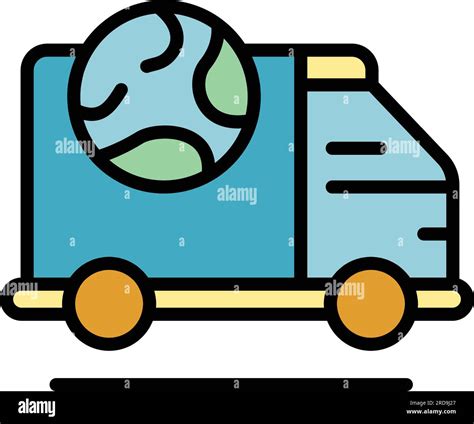 Worldwide Shipping Icon Outline Vector Ship Delivery Export Cargo