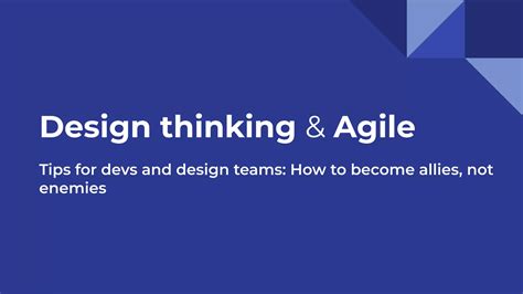 Design Thinking And Agile Ppt