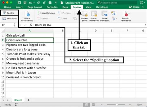 如何在excel中逐一或自动地检查拼写？ 极客教程