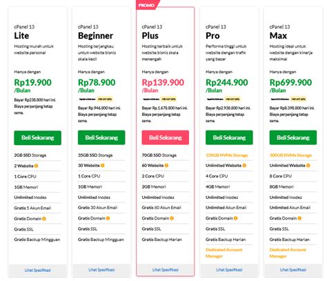 Harga Hosting Per Tahun Panduan Memilih Paket Hosting Yang Sesuai