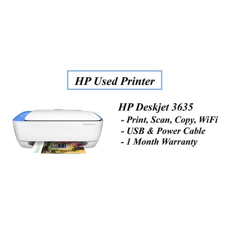 Hp Deskjet 3635 Wifi Printer Used Shopee Malaysia