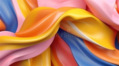 Vibrant Abstract Swirls Of Color In Dynamic Flow Generativeai Stock