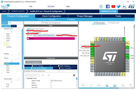 【stm32 cubemx】0009 hal库开发：rtc实时时钟的使用、掉电时间保持 xiaobaibai 2021 博客园