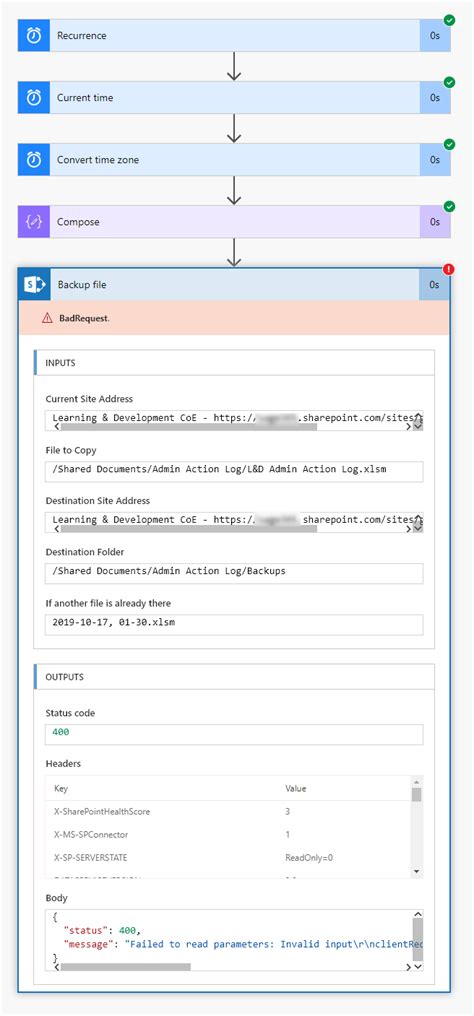 Badrequest Status Code 400 Failed To Read Parame Power Platform
