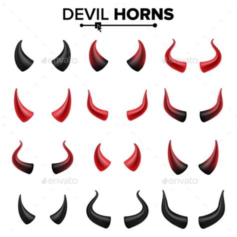 Cute Devil Horns Tattoo