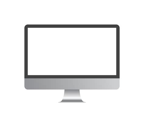 Desktop Pc Mock Up Monitor Display With Blank Screen Isolated On Background Realistic Computer