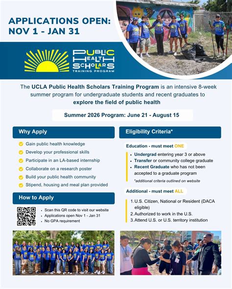 The 2026 Ucla Public Health Scholars Training Program Application Is