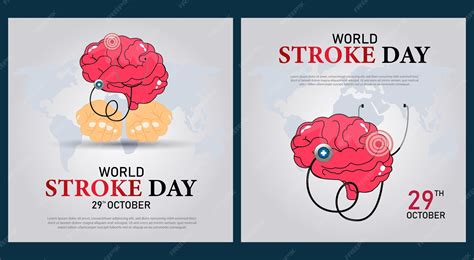 Premium Vector World Stroke Day Is A Global Awareness Initiative