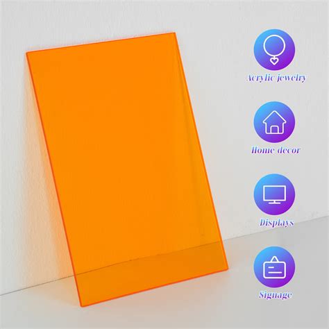6 Pack Colored Acrylic Sheets Translucent Plexiglass Panels 5x7 Inches 18 Inch
