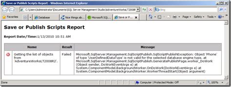 Oakleaf Systems Ssms 2008 R2 112009 Ctp Has Scripting Problems With