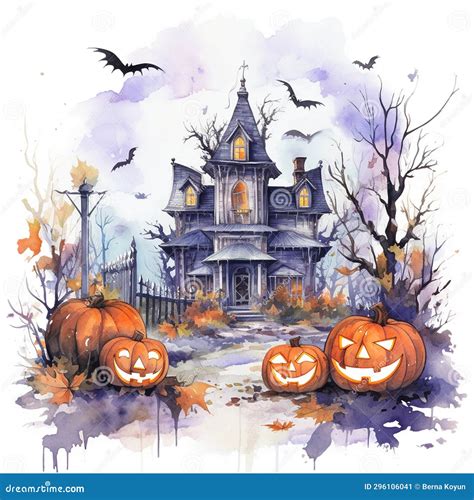 Spooky Pumpkin Patch Background Illustration Stock Illustration Illustration Of Dead Bats