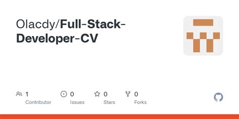 GitHub Olacdy Full Stack Developer CV