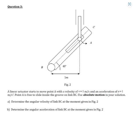 Solved Fig A Linear Actuator Starts To Move Point A With Chegg
