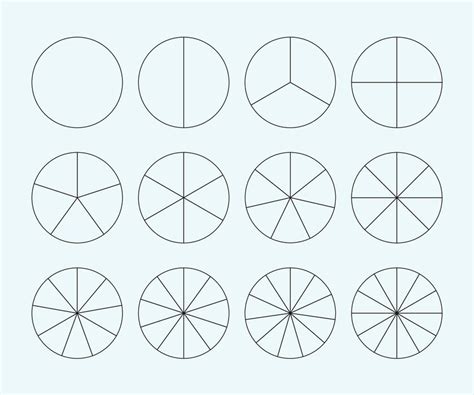 Circle Divided Into Equal Parts Vector Art Icons And Graphics For