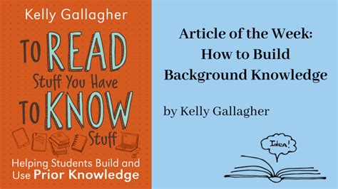 Article Of The Week How To Build Background Knowledge Heinemann