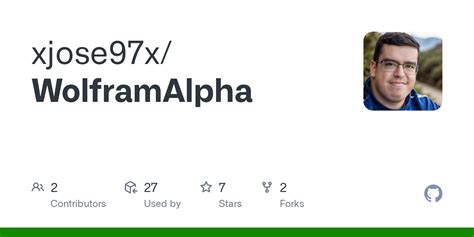 GitHub Xjose X WolframAlpha