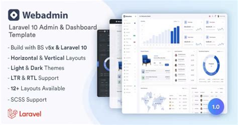Webadmin Laravel Admin And Dashboard Template Premium Codeintra