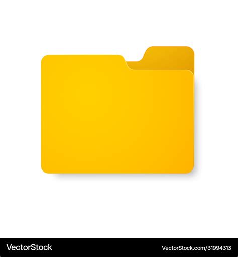 File Folder Realistic Rendering Royalty Free Vector Image