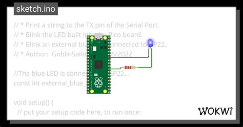 Hello World And Blink An Led Wokwi Esp32 Stm32 Arduino Simulator