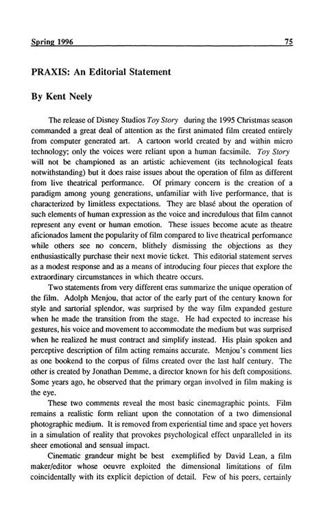 Pdf Praxis An Editorial Statement