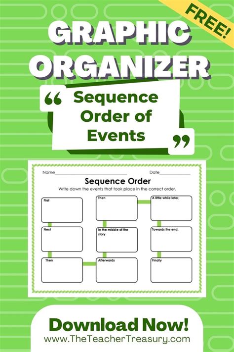 FREE Graphic Organizers Sequence Order Of Events Graphic Organizers