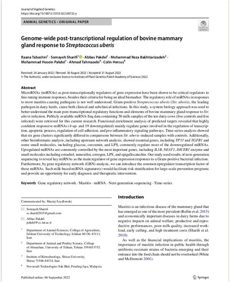 Bioinformatics Biotechnology Mohammad Pakdel