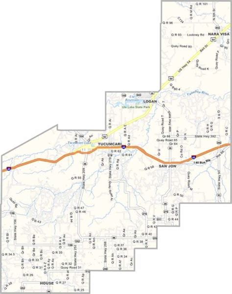 Quay County Map New Mexico Us County Maps