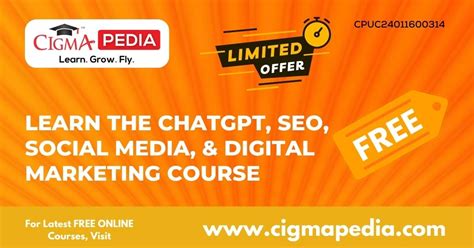 Learn The Chatgpt Seo Social Media And Digital Marketing Course Free Udemy Course Cigma Pedia