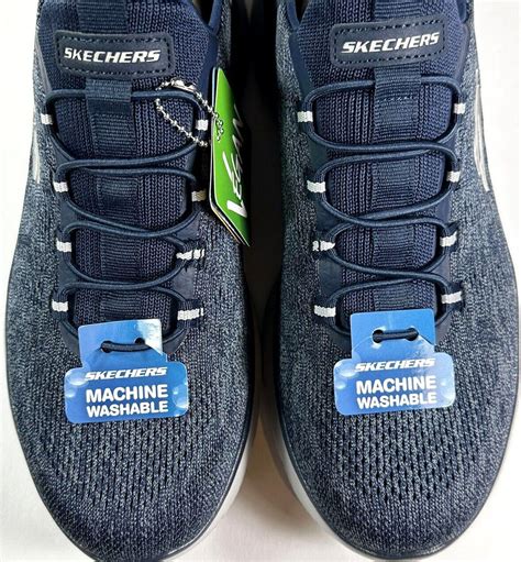 Authentic Skechers Slip Ins Mens Key Pace Navy Reg 80 Ebay