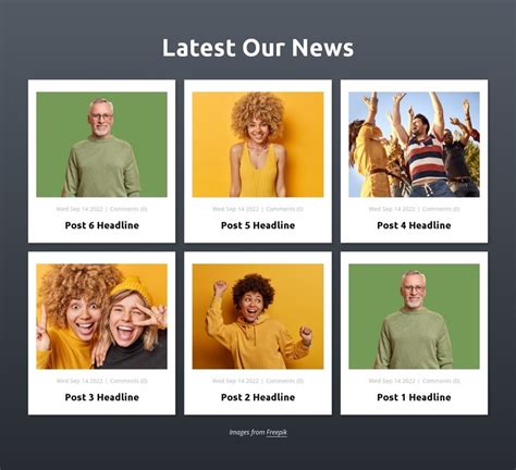 latest our news html5 template by nicepage