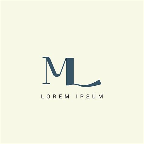 Premium Vector Alphabet Ml And Lm Illustration Monogram Vector Logo Template