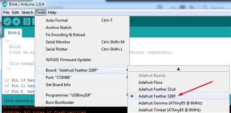 Arduino Ide Setup Adafruit Feather 328p Adafruit Learning System