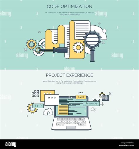 Vector Illustration Flat Computing Background Programmingcoding Web Development And Search