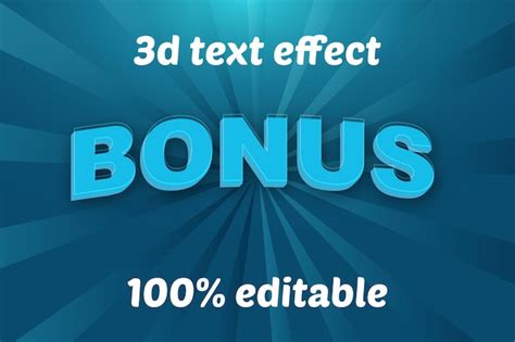 Premium Vector Bonus 3d Text Effect