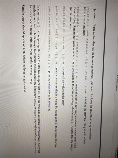 Solved Question 1 Write A Class That Has The Following