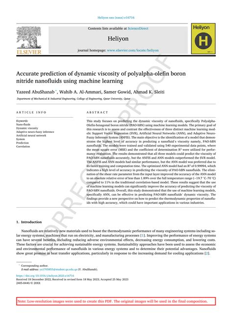 Pdf Accurate Prediction Of Dynamic Viscosity Of Polyalpha Olefin Boron Nitride Nanofluids