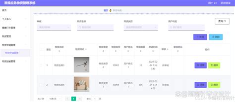 基于springbootvue的常规应急物资管理系统的设计与实现