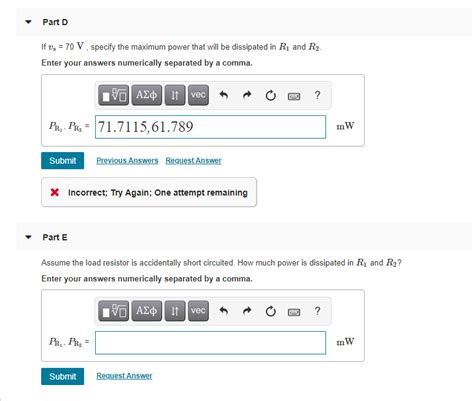 Solved R R2 Vo Rl W Specify The Numerical Values Of R1