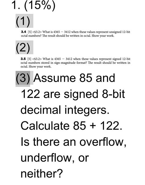 solved 2 3 assume 85 and 122 are signed 8 bit decimal